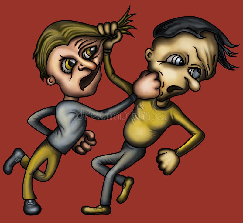 Crazy fight stock illustration. Illustration of fight - 49297904