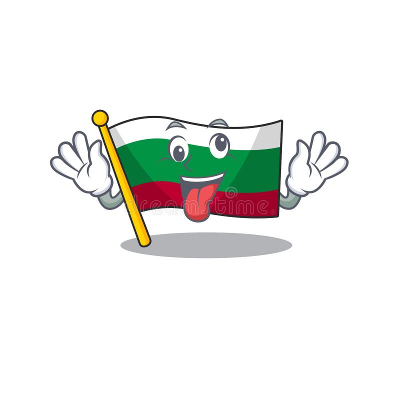 Crazy Flags Bulgarian Kept in Mascot Drawer Stock Vector - Illustration ...