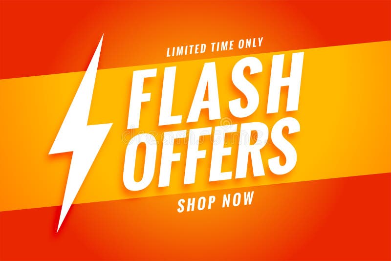 Crazy Flash Sale Offer Poster with Discount Coupon or Voucher Stock ...