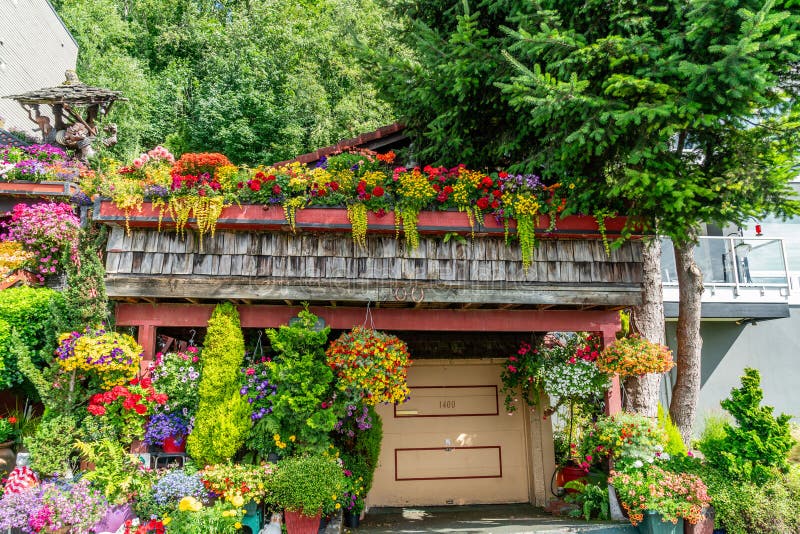 Crazy Flower House Section 3 Stock Image - Image of details ...