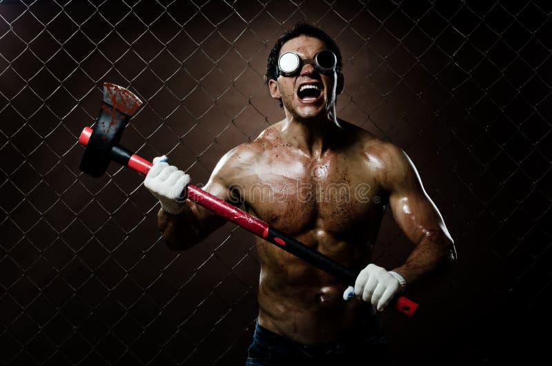 Crazy frenzied chopper stock image. Image of assassin - 26527943