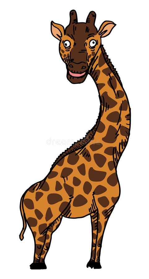 Crazy giraffe stock vector. Illustration of beast, cartoon - 23678147