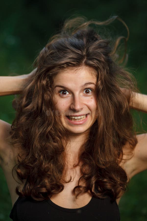 Crazy girl stock image. Image of female, teenager, young - 34227967