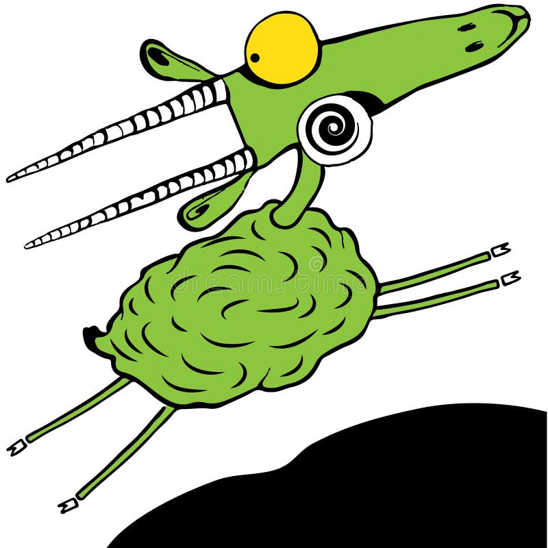 Crazy goat stock vector. Illustration of silly, drawn - 51205793