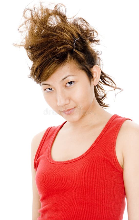 Crazy Hair stock image. Image of white, model, woman, female - 1117397