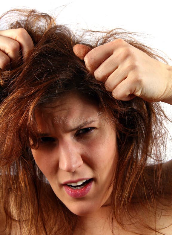 Crazy Hair stock photo. Image of adult, hair, laugh, excited - 4104804