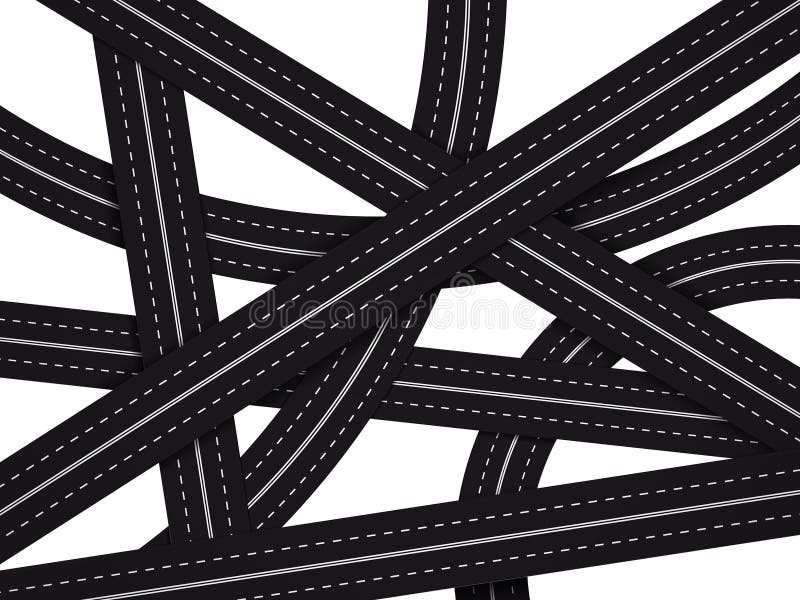 Crazy highway illustration stock illustration. Illustration of black ...