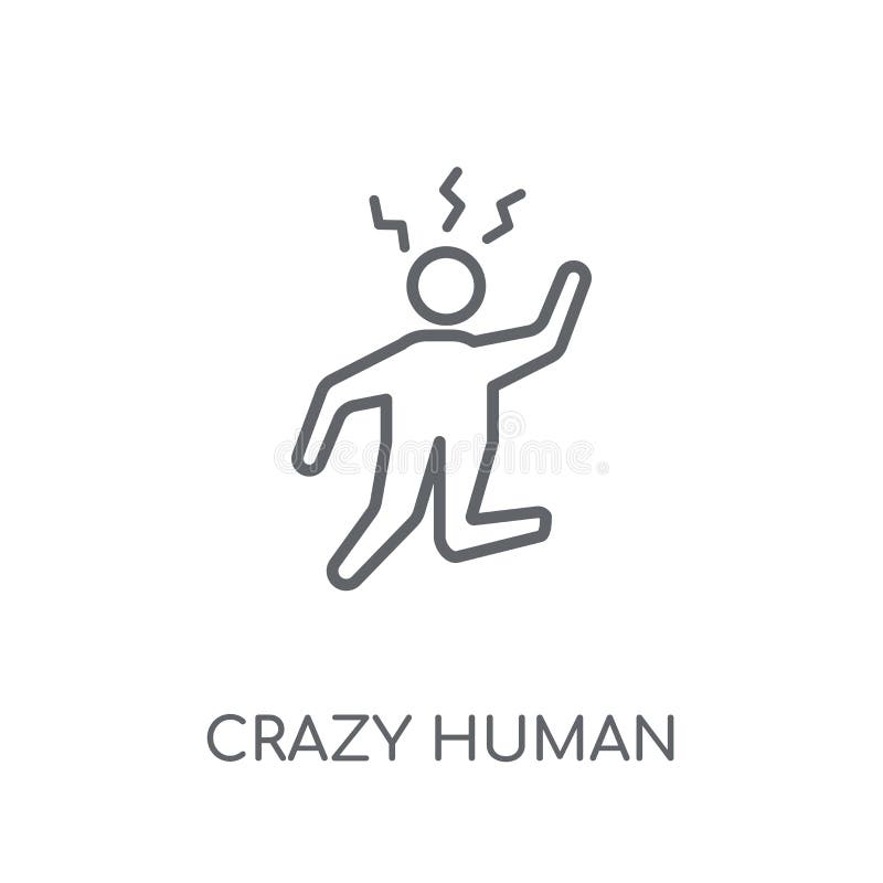 Crazy Human Isolated Icon. Simple Element Illustration from Feelings ...