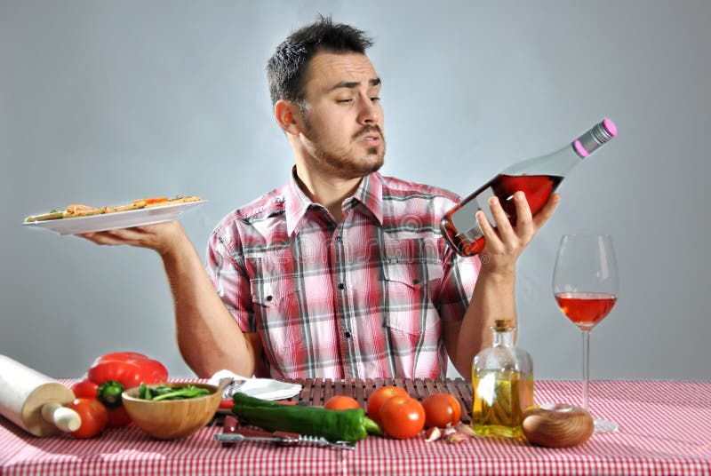 Crazy Hungry Man Eating Pizza Stock Image - Image of holding, eating ...