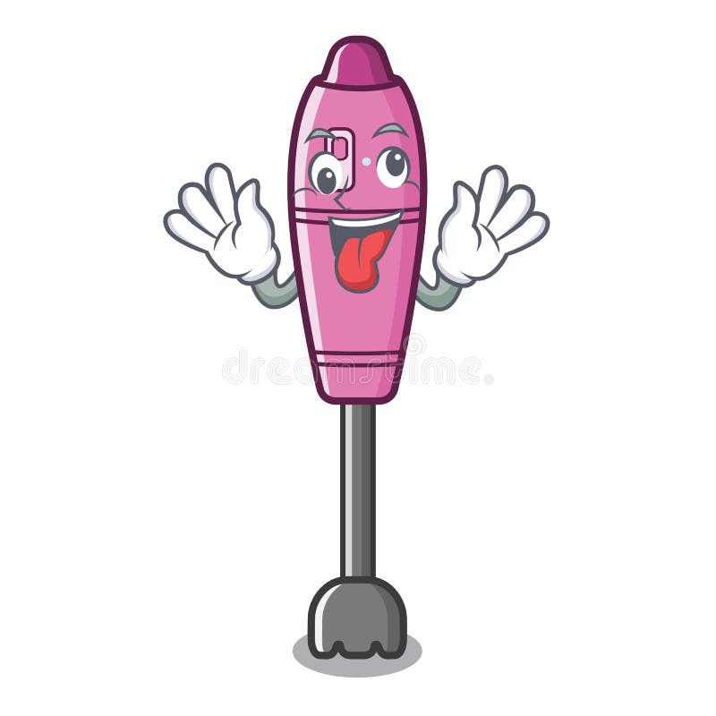 Crazy Immersion Blender in the Cartoon Shape Stock Vector ...