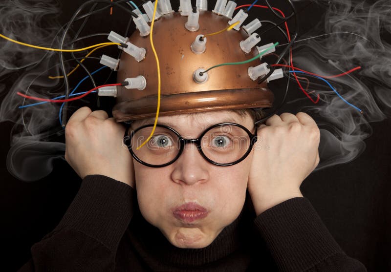 Crazy inventor stock photo. Image of idea, concept, education - 67298288