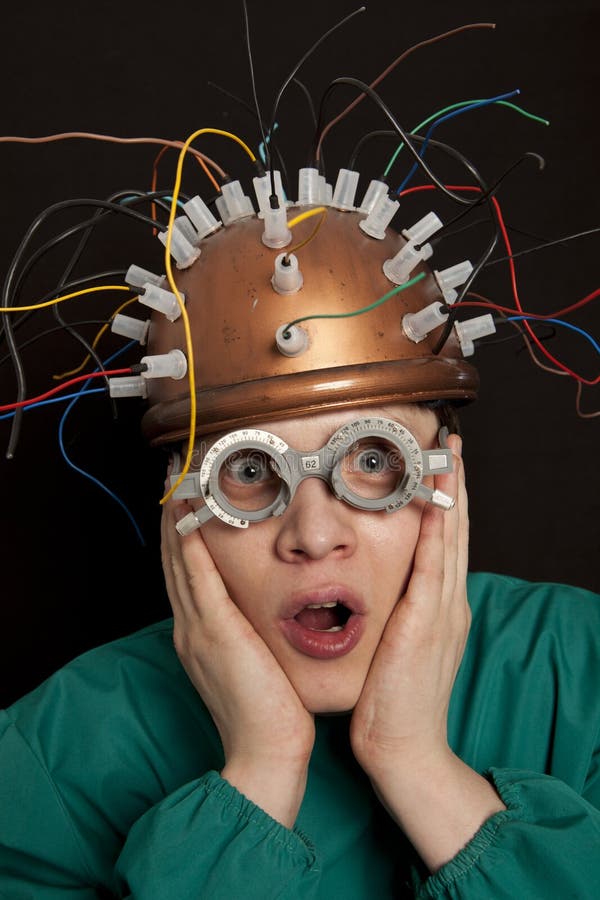 Crazy inventor stock image. Image of medical, biology - 15942423