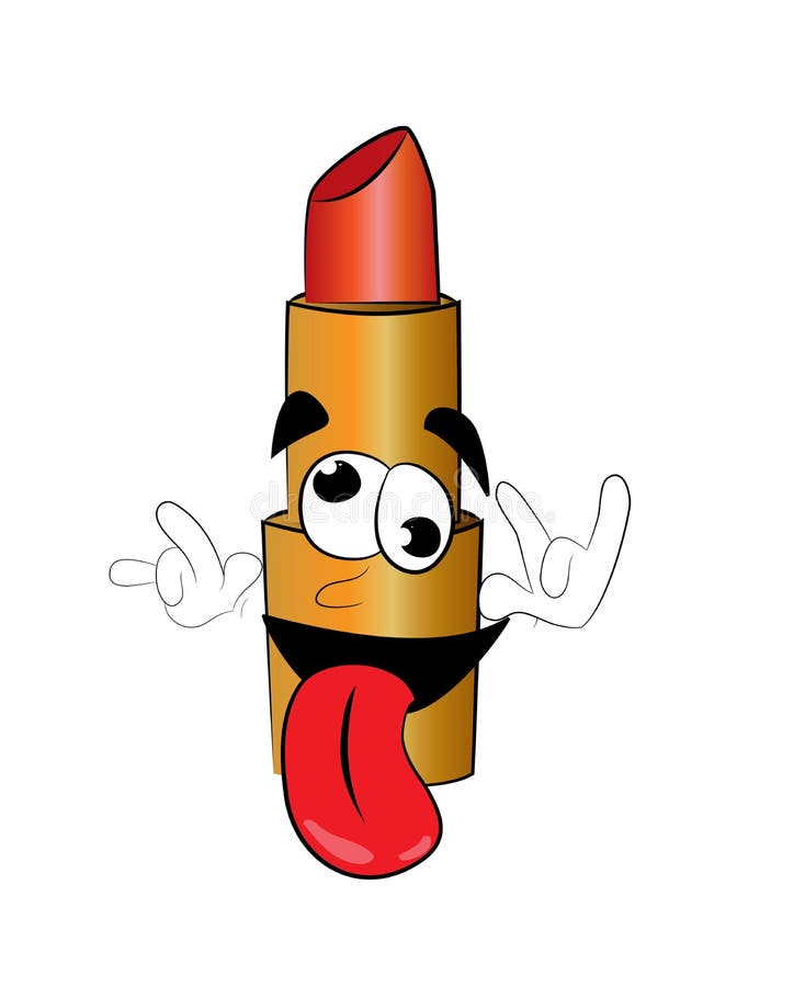 Crazy lipstick cartoon stock illustration. Illustration of humor - 44138859