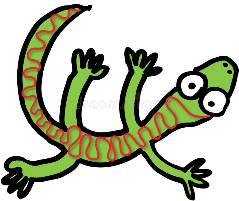 Crazy lizard stock vector. Illustration of colorful, illustrated - 7630575
