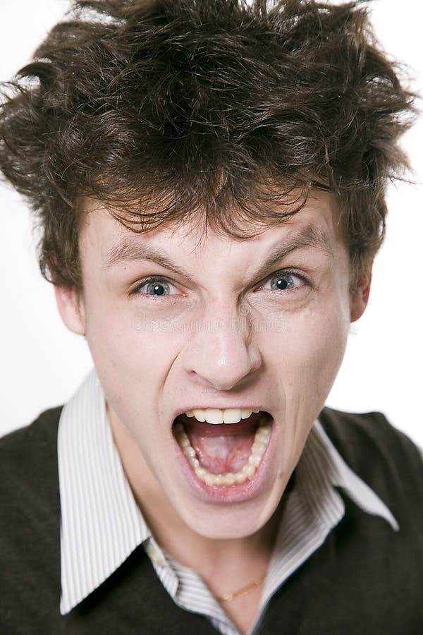 Crazy man stock photo. Image of brown, humor, attitude - 14435228