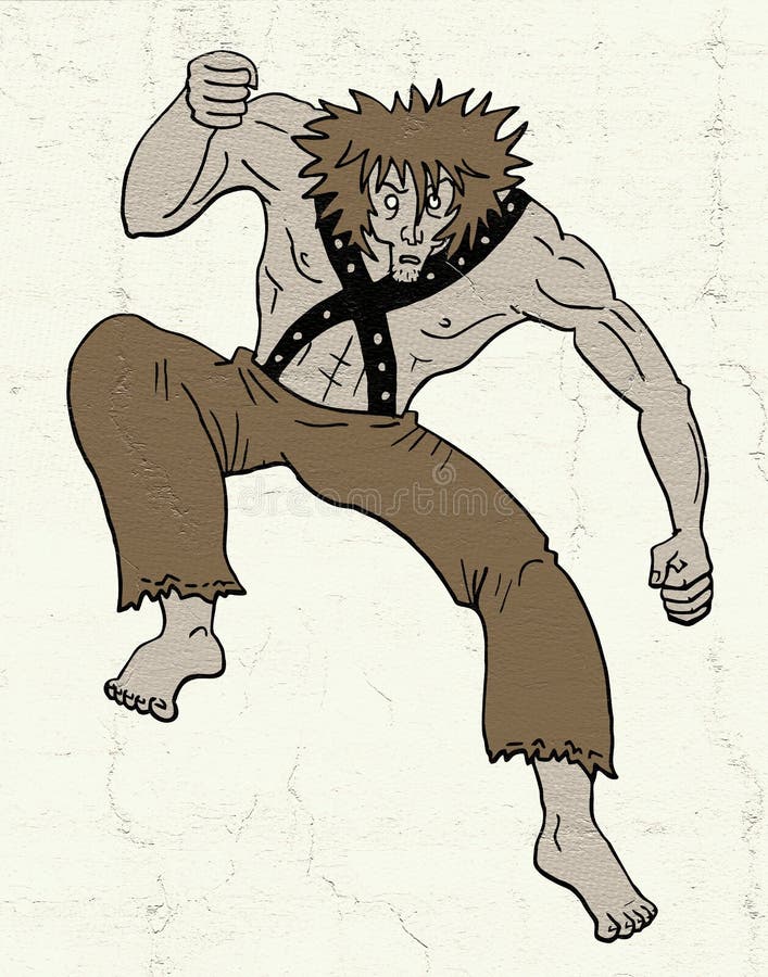 Crazy man stock illustration. Illustration of snowman - 82644643