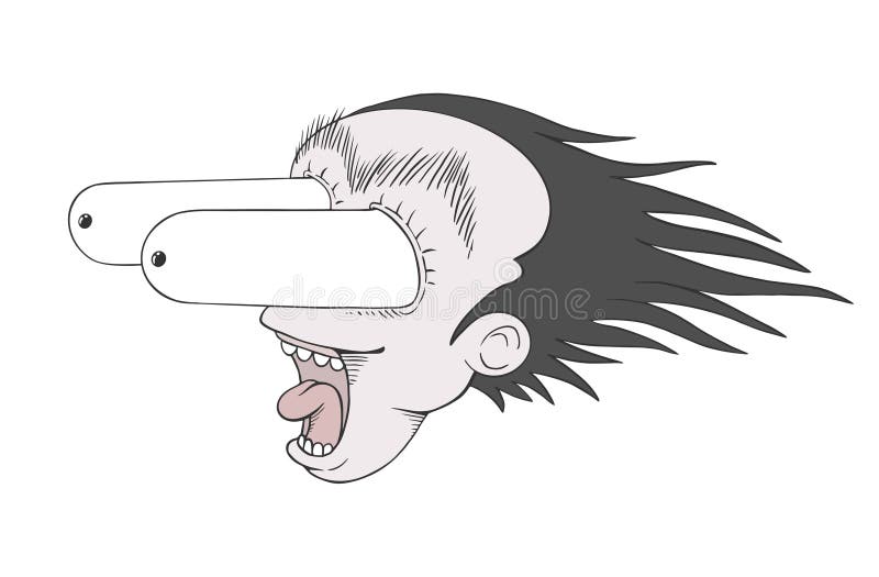 Crazy man looking stock vector. Illustration of pair - 349985312