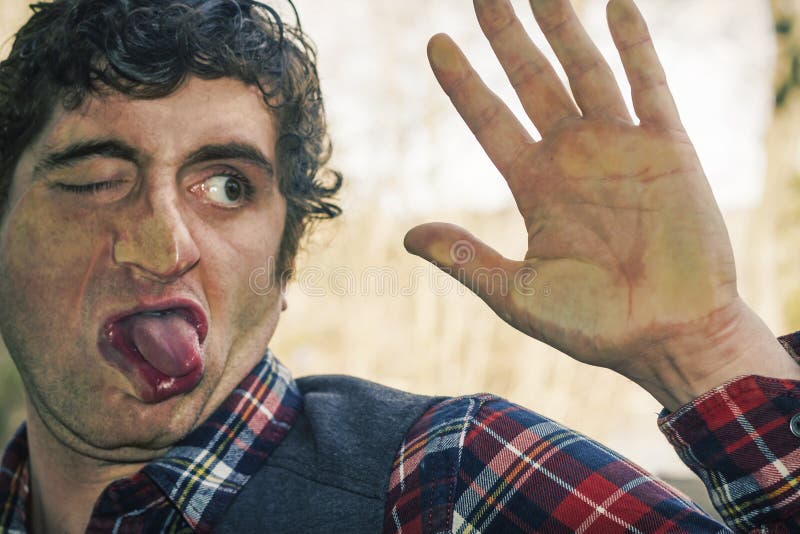 Crazy Lunatic Attacking stock photo. Image of lunatic - 10877106