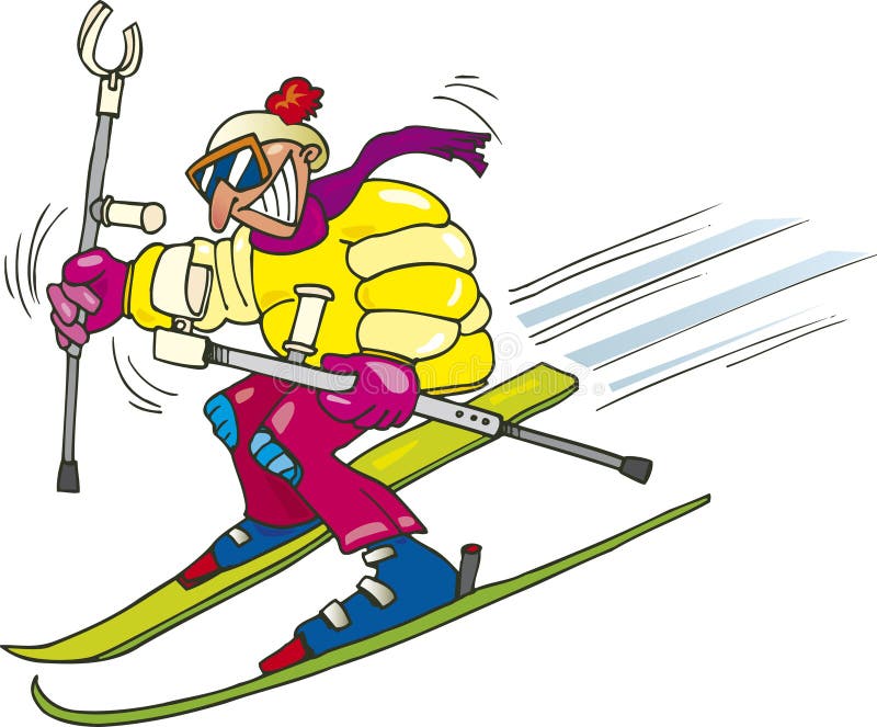 Skier Crash Clipart