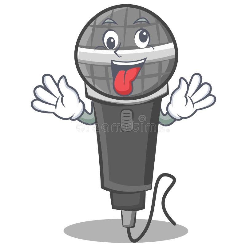 Crazy Microphone Cartoon Character Design Stock Vector - Illustration ...