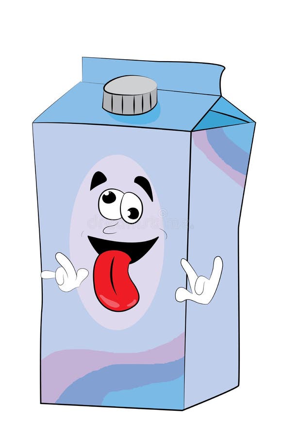 Sad milk cartoon stock illustration. Illustration of milk - 48766672