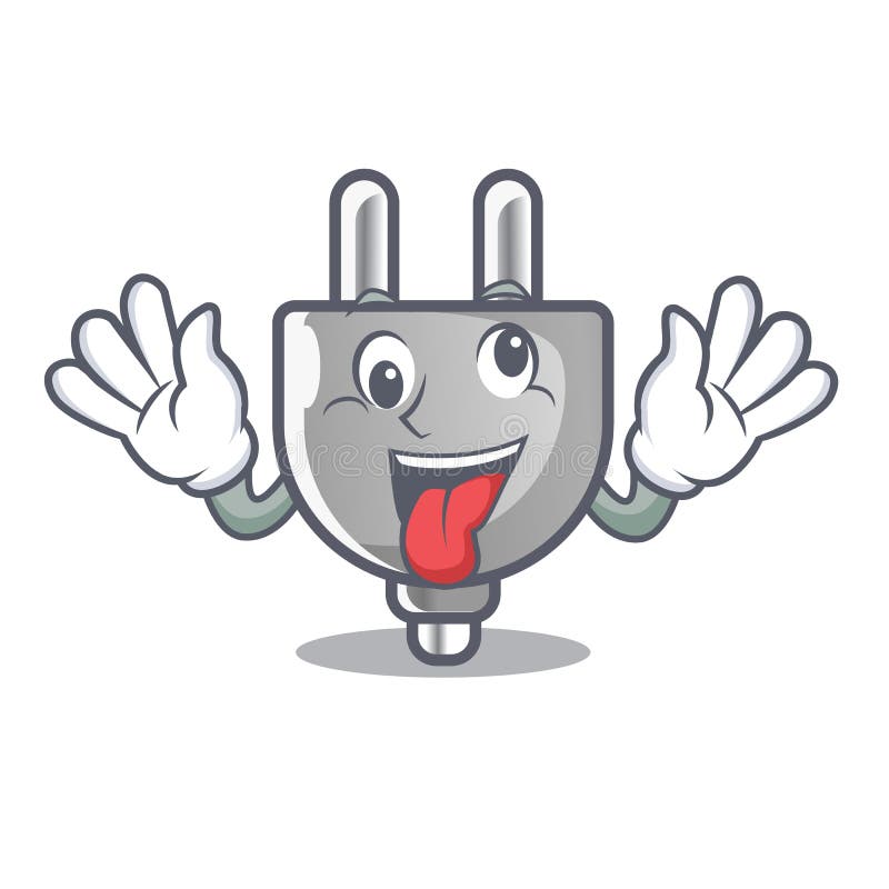Crazy Miniature Electric Plug the Shape Cartoon Stock Vector ...