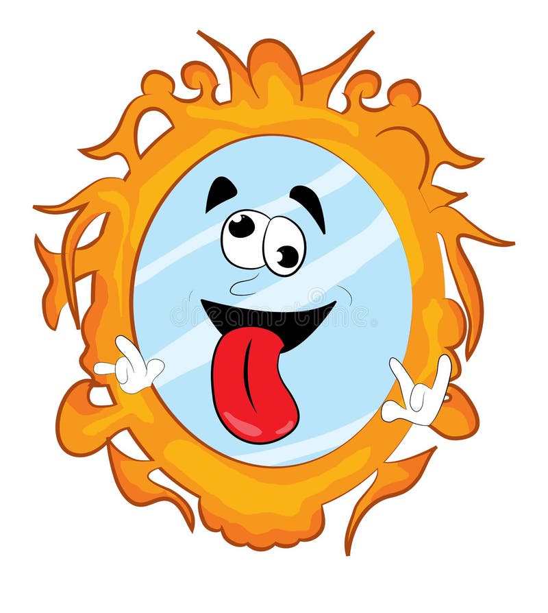 Mirror cartoon stock illustration. Illustration of reflect - 47930932