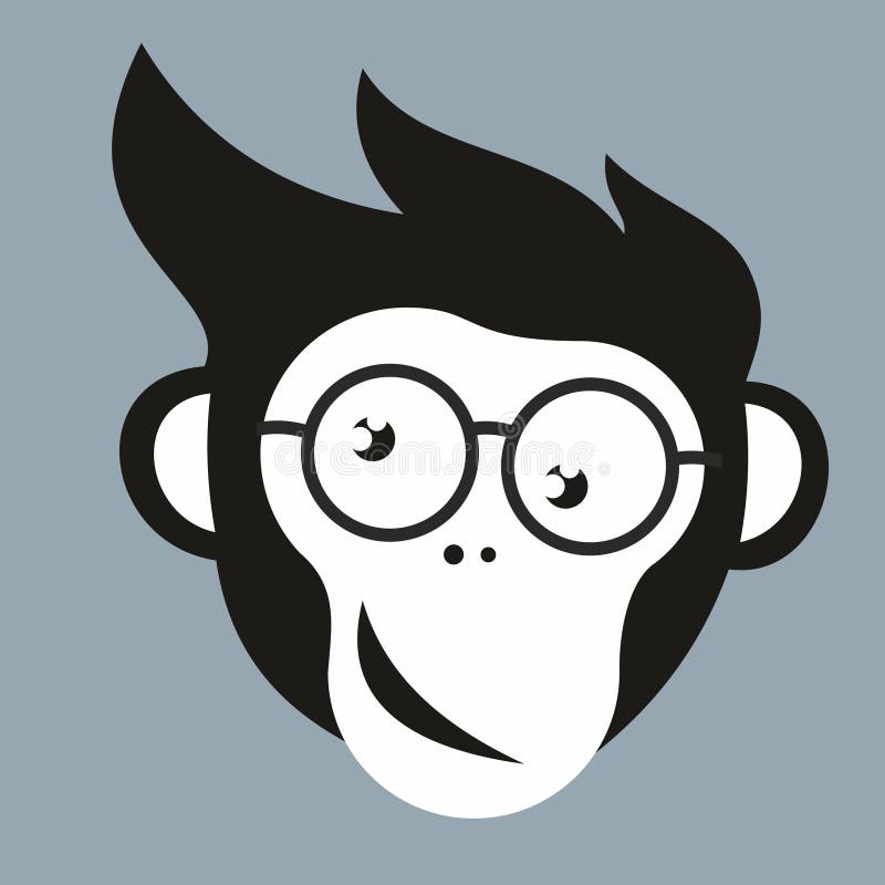 Crazy monkey chimpanzee stock vector. Illustration of primate - 250275606