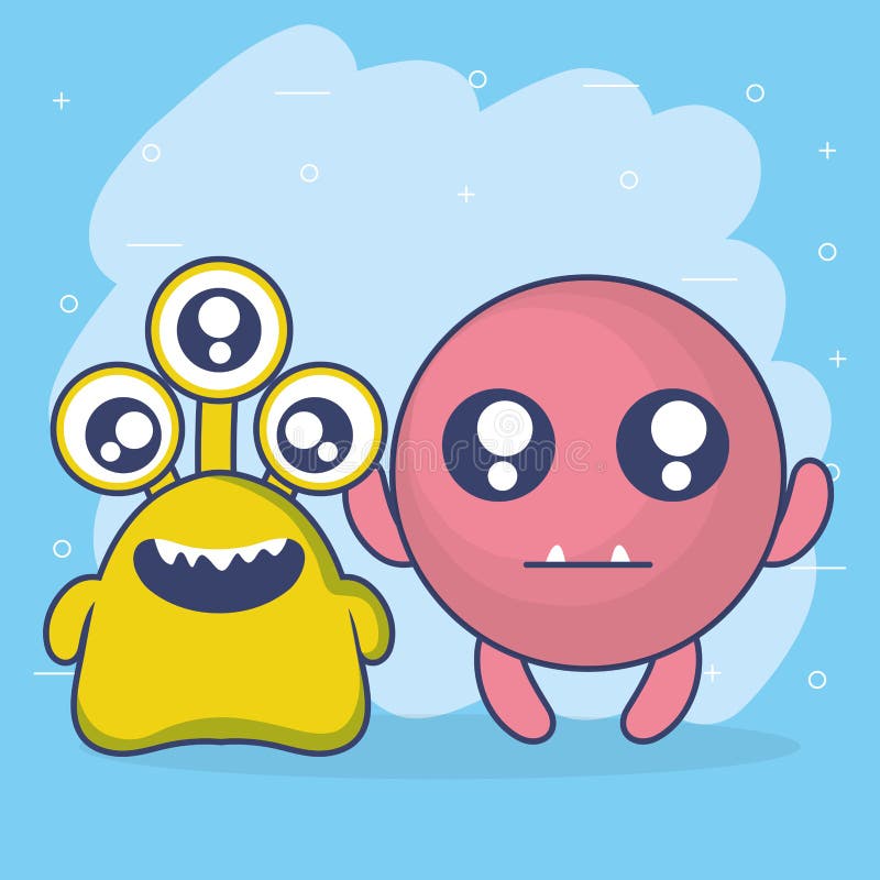 Crazy Monsters Comic Characters Stock Vector - Illustration of cartoon ...