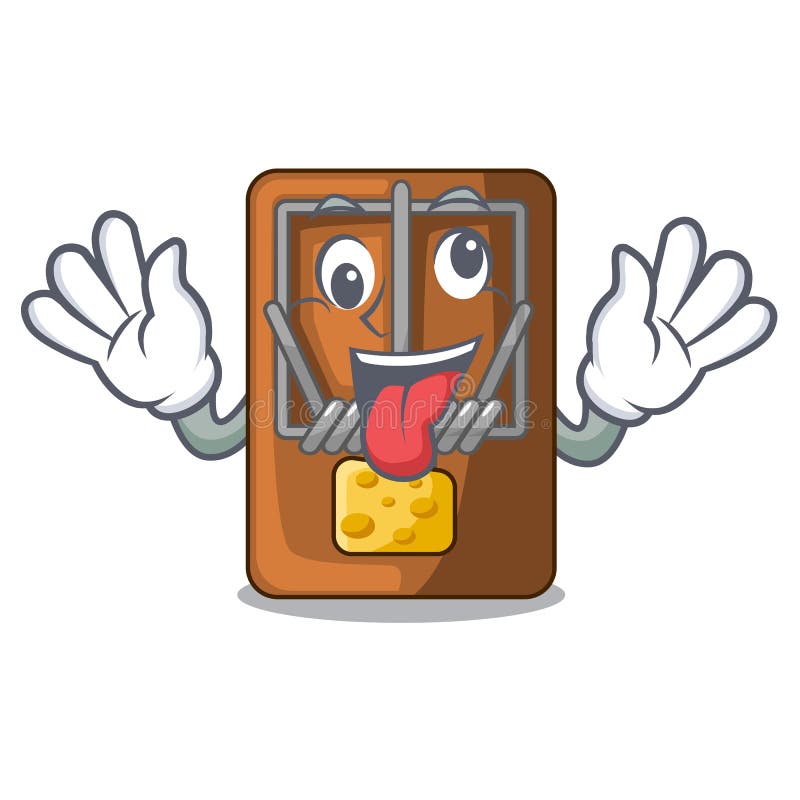 Crazy Mousetrap is Placed Above Cartoon Table Stock Vector ...