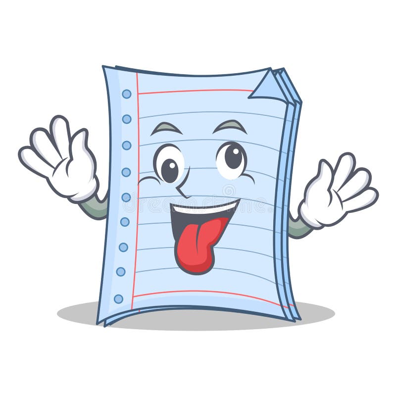 Crazy Notebook Character Cartoon Design Stock Vector - Illustration of ...