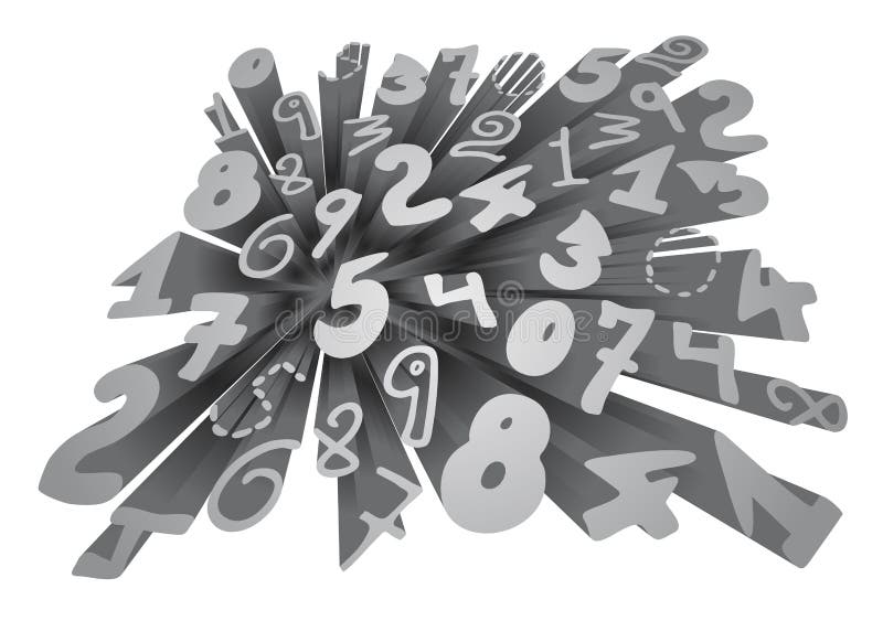 Crazy numbers stock vector. Illustration of innovative - 39539202