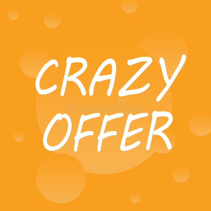 Crazy Offer - Promotion Label - Fabric Sticker Stock Illustration ...