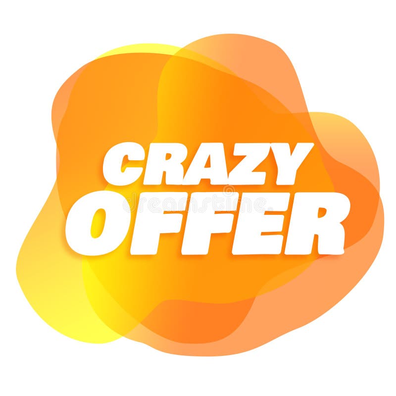 Crazy Offer - Promotion Label - Fabric Sticker Stock Illustration ...