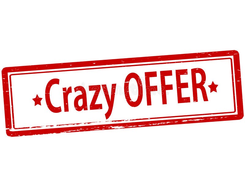 Crazy Offer - Promotion Label - Sticker Stock Illustration ...