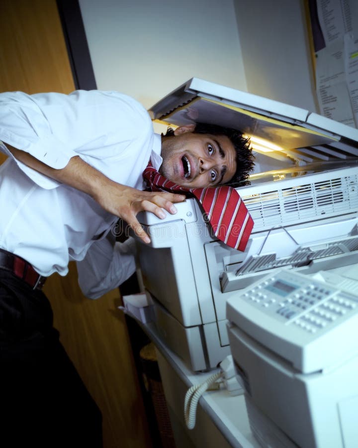 Crazy office stock image. Image of annoyance, machine - 1302357