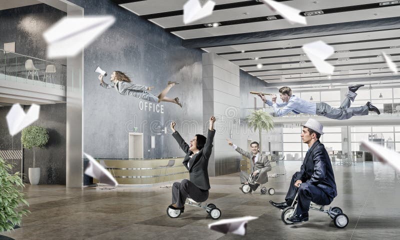 Crazy office life stock image. Image of childish, businesswoman - 72333529