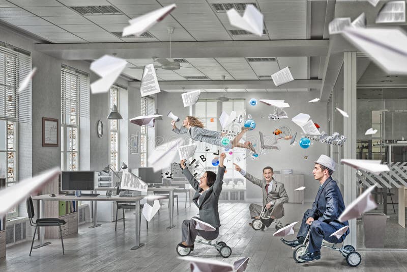 Crazy office life stock image. Image of spirit, teamwork - 72333591