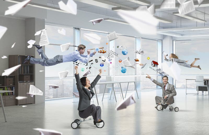 Crazy office life stock photo. Image of corridor, businessmen - 72540238