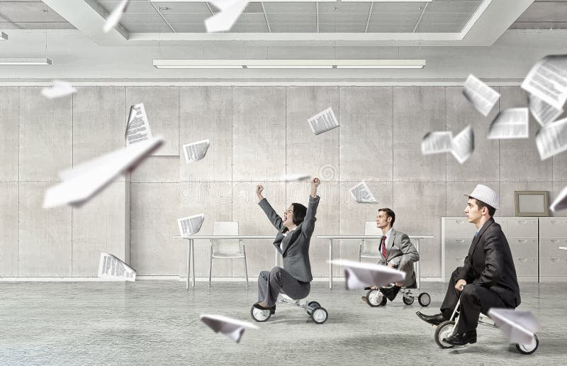 Crazy office life stock image. Image of spirit, company - 72681669