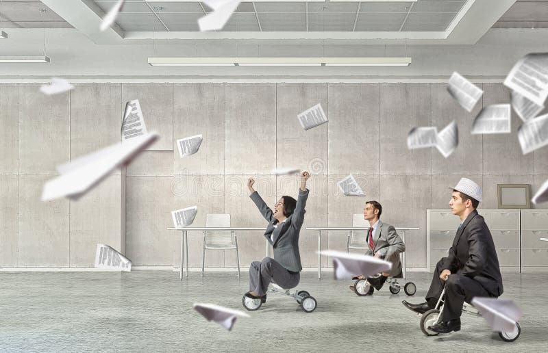 Crazy office life stock photo. Image of break, hall, corridor - 72775364