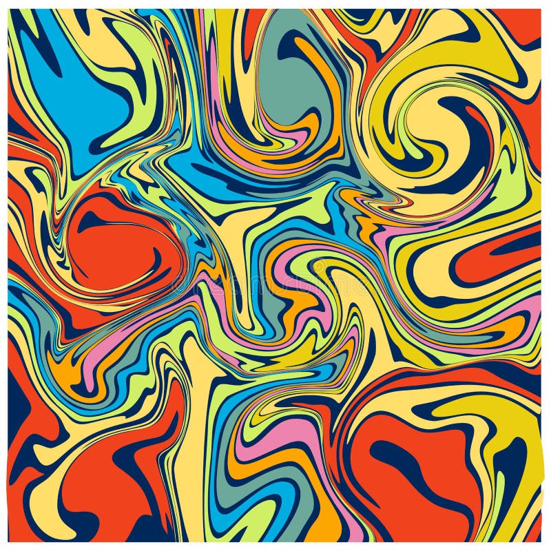 Crazy Pattern. Colorful Flowing Background. Fluid Backdrop. an Abstract ...