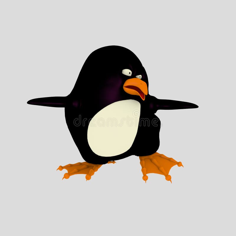 Crazy penguin waddle stock illustration. Illustration of waddle - 63230670