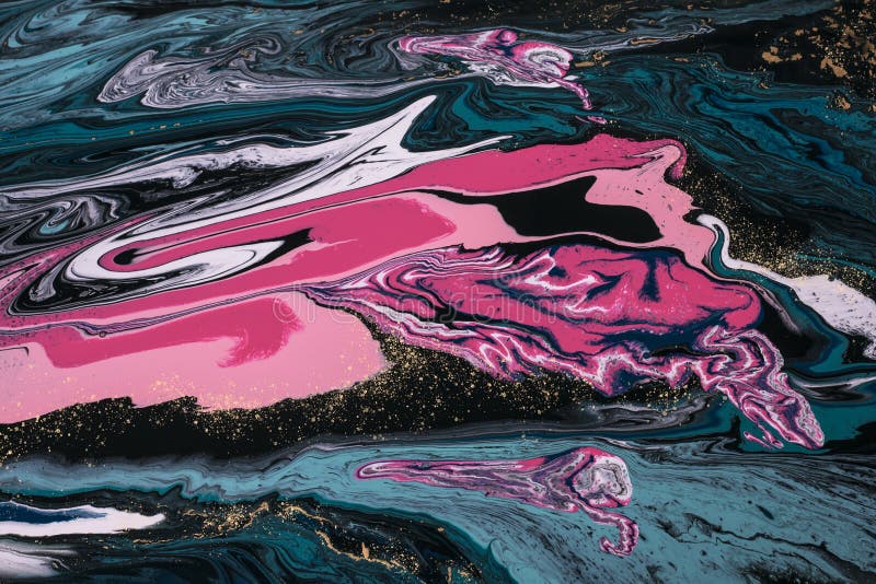 Crazy Pink Abstract Art. Colourful and Trendy Stock Image - Image of ...