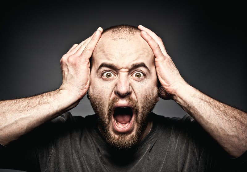 Crazy stock image. Image of shout, hold, emotion, casual - 52182463