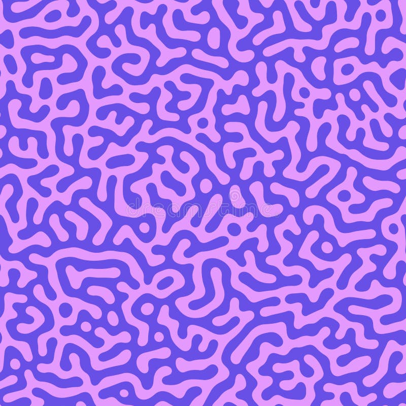 Crazy Psychedelic Seamless Pattern Vector Violet Purple Graphic ...