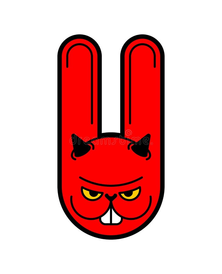 Crazy Rabbit Background. Angry Hare Pattern Seamless. Devil Bunny ...