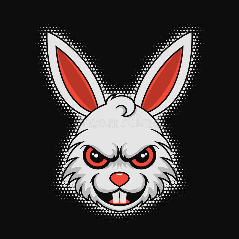 Crazy Rabbit Mascot Design. Vector Illustration Stock Vector ...