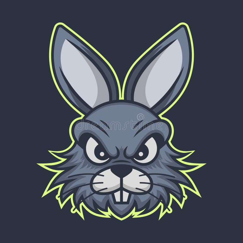Crazy Rabbit Mascot Design. Vector Illustration Stock Vector ...