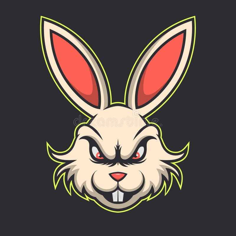 Crazy Rabbit Mascot Design. Vector Illustration Stock Vector ...